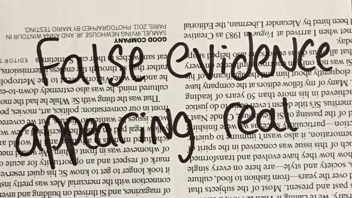 False Evidence Appearing Real – by: Madelynn Graham